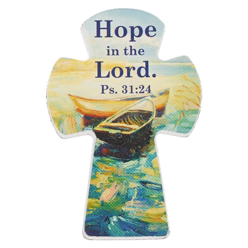 Hope in the Lord Wooden Cross Magnet – Kards Plus